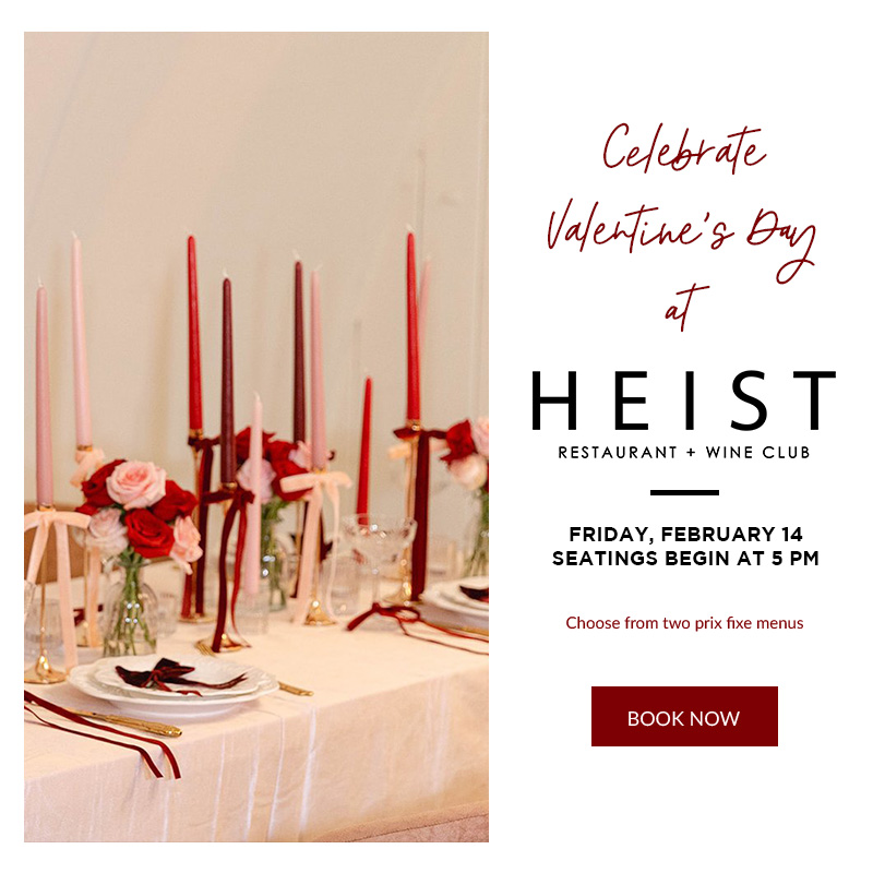 Menu | HEIST RESTAURANT + WINE CLUB